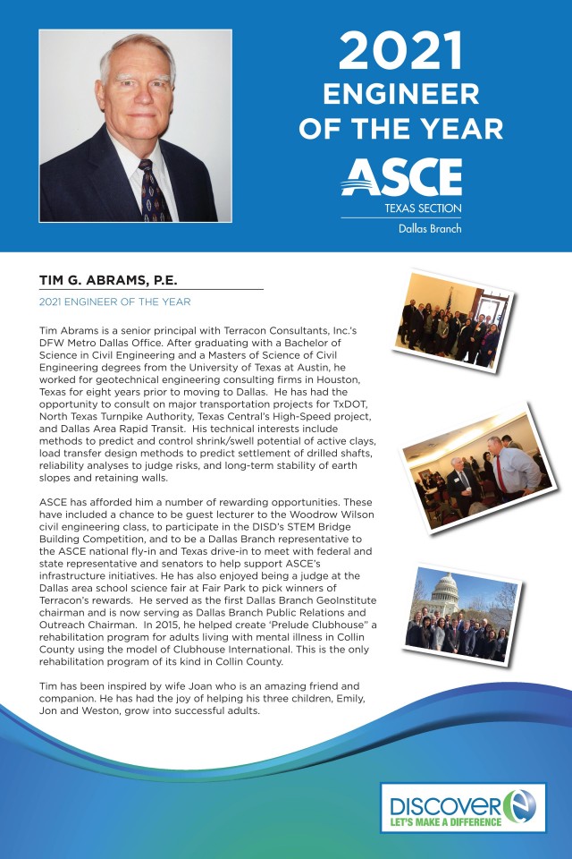 ASCE Dallas Branch - Past Honors & Awards